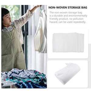 Cabilock 100Pcs Non- Woven Fabric Storage Bags Space Saver Bags Travel Shoe Bags Fabric Clothing Storage Bags Dust Cover Pouch Packing Bags