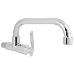 Kitchen Faucet, G1/2inch Wall Mounted Kitchen Sink Faucet Single Cold Water Brass Body and Stainless Steel Tube Tap Sink Water Faucet (LQ-3093 20cm)