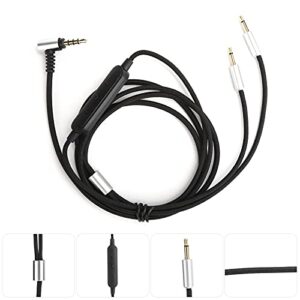 Audio Adapter Cable, Headphone Cable OFC Copper Wire with Wire Control Fit for Sennheiser HD202 HD497 HD447 HD212 pro EH250 EH350, Wire Length 1.2m