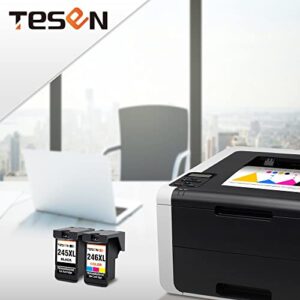 TESEN PG245XL CL246XL Remanufactured Ink Cartridge Replacement for Canon PG-245 XL CL-246 XL Use with Canon PIXMA MX492 MX490 MG2420 MG2520 IP2820 TS202 TS3120 Printer (2 Pack, 1Black+1Color, Combo)