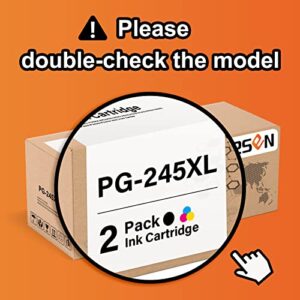 TESEN PG245XL CL246XL Remanufactured Ink Cartridge Replacement for Canon PG-245 XL CL-246 XL Use with Canon PIXMA MX492 MX490 MG2420 MG2520 IP2820 TS202 TS3120 Printer (2 Pack, 1Black+1Color, Combo)