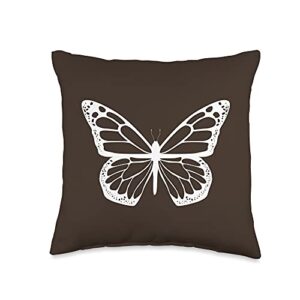 fairy grunge fairycore clothing for women fairy grunge fairycore aesthetic cottagecore goth butterfly throw pillow, 16x16, multicolor