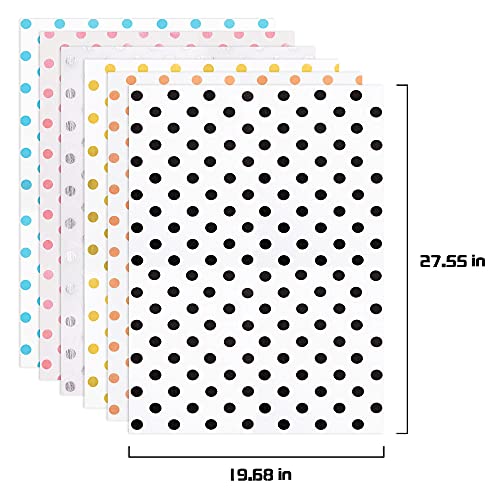 MR FIVE 120 Sheets Polka Dot Tissue Paper Bulk,20" x 28",Tissue Paper for Packaging,Gift Wrapping Tissue Paper for Gift Bags,Tissue Paper for Baby Shower,Birthday,Weddings,Holiday Party,6 Colors