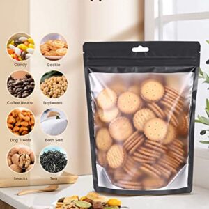 Resealable Bags, Mylar Bags Smell Proof Bags with Clear Window,Packaging Bags for Storage Coffee Beans, Cookie, Lipstick, Candy，150 Pieces， 6"x9"&4"x6"