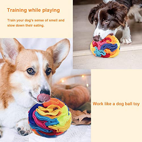 Ablechien Snuffle Ball - Snuffle Ball for Dogs Encourage Natural Foraging Skills, Dog Toys for Boredom and Stimulating Dog Puzzle Ball with Storage Bag Machine Washable…