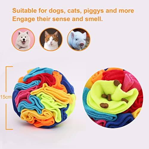 Ablechien Snuffle Ball - Snuffle Ball for Dogs Encourage Natural Foraging Skills, Dog Toys for Boredom and Stimulating Dog Puzzle Ball with Storage Bag Machine Washable…