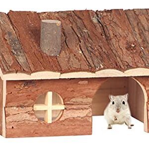 ISALRAY Hamster Wooden House Small Animals Hideout Home…