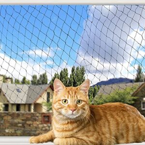 yokmo cat balcony rail net cat anti-fall netting pet balcony mesh fence net dog fence nets black nylon pets anti-fall mesh fence, 10 x 20ft