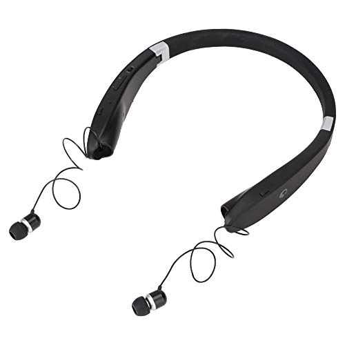 SX-991 Bluetooth Wireless Stereo Neckband Earbuds, Foldable Neck Hanging Type Telescopic Headset, CVC Broadband Noise Reduction, Smart Matching Connection for Tablet, Laptop, Desktop and Cell Phone