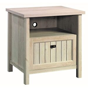 sauder costa night stand with drawer in chalked chestnut, chalked chestnut finish