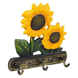 yardwe wall mounted floating rack hook sunflower entry keychain hanger for entrance coat scarves purses bag storage organizer