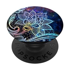 lace mandala in galaxy nebula design popsockets swappable popgrip