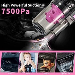 Vioview Pink Car Cleaning Kit, 14Pcs Car Interior Detailing Kit with High Power Handheld Vacuum, Cleaning Gel, Detailing Brush Set, Windshield Cleaner, Complete Car Cleaning Supplies for Deep Cleaning