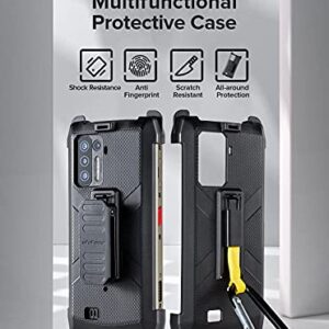 Ulefone Armor 13 Original TPU Black Case, Multifunctional Protective Case Armor 13 with Back Clip Carabine