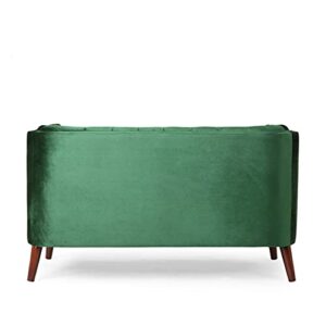 Christopher Knight Home Holasek Love Seats, Emerald + Brown