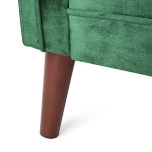 Christopher Knight Home Holasek Love Seats, Emerald + Brown