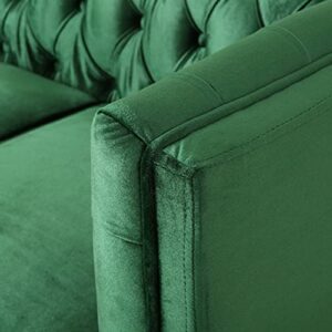 Christopher Knight Home Holasek Love Seats, Emerald + Brown