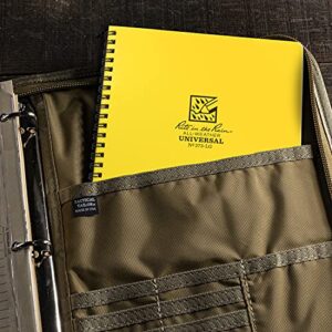 Rite in the Rain Weatherproof Side Spiral Notebook, 6.625" x 8.5", Yellow Cover, Universal Pattern, 2 Pack (No. 373-LGL2)