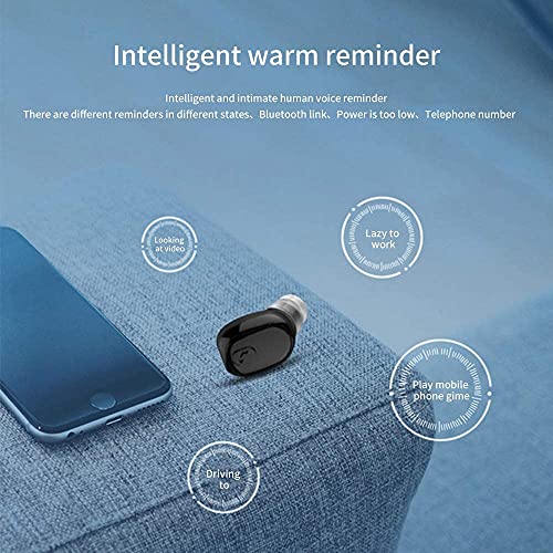 SANWENYU Single Ear Wireless Earbud Bluetooth Headset in-Ear Mini Invisible Headphone Business Earphone (Black)