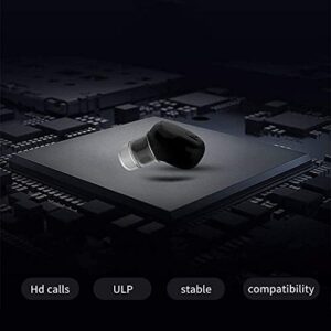 SANWENYU Single Ear Wireless Earbud Bluetooth Headset in-Ear Mini Invisible Headphone Business Earphone (Black)