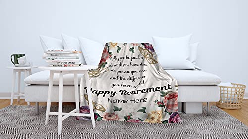 Naughty Puppy Personalized Retirement Gift| Sunflower Fleece Blanket| Teacher Retirement Gift| Personalized Gift for Nurse| Retirement Gifts for Women| Gift for Mom JB124 (50x60 inch)