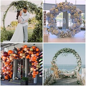 Fomcet 7.2FT Gold Round Backdrop Stand Metal Circle Wedding Balloon Arch Kit Frame for Wedding Ceremony Anniversary Birthday Party Graduation Photo Background Decoration Rust Resistant Stable Stands