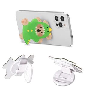 NC Phone Grip Handle Finger Clip Holder Grip Bracket Support Cute 3D Cartoon T-rex Dinosaur Design Anime Animal Smartphone Expandable Adjustable Stand