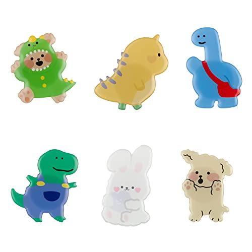 NC Phone Grip Handle Finger Clip Holder Grip Bracket Support Cute 3D Cartoon T-rex Dinosaur Design Anime Animal Smartphone Expandable Adjustable Stand