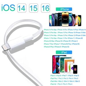 JAHMAI iPhone Charger, 5Pack 6ft Lightning Cable[Apple MFi Certified] Fast Charging High Speed Data Sync Phone Cord Compatible with iPhone 14 13 12 11 Pro Max XS MAX XR XS X 8 7 Plus 6S SE iPad Mini