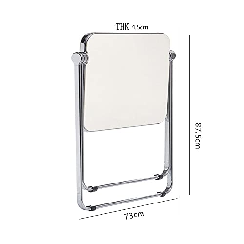 Byjccar Transparent Acrylic Folding Table Portable Small Desk Medieval Bedroom Computer Desk Sofa Side Table (Table, Transparent Desktop)