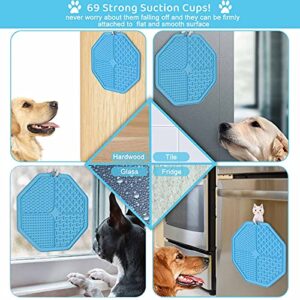 Udorich Dog Cat Lick Pad [2 Pack], Slow Feeder Licking Mat Pad for Dog Anxiety Relief | Pet IQ Treat Mat | Dog Peanut Butter Licking Calming Feeding Mats for Bathing,Grooming,and Nail Trimming