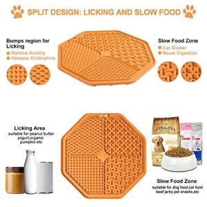 Udorich Dog Cat Lick Pad [2 Pack], Slow Feeder Licking Mat Pad for Dog Anxiety Relief | Pet IQ Treat Mat | Dog Peanut Butter Licking Calming Feeding Mats for Bathing,Grooming,and Nail Trimming