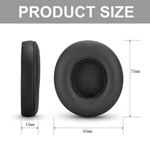 Replacement Earpads Compatible with Beats Solo 2 & Solo 3 Wireless On-Ear Headphones, Soft Memory Foam and Protein Leather Headset Ear Cushion Cover,Stronger Adhesive