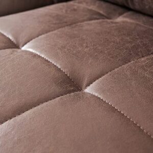 High Elastic Sponge Two-seat Sofa(Dark Brown)