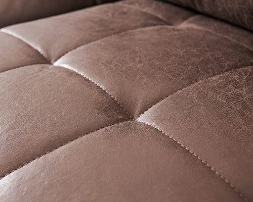 High Elastic Sponge Two-seat Sofa(Dark Brown)