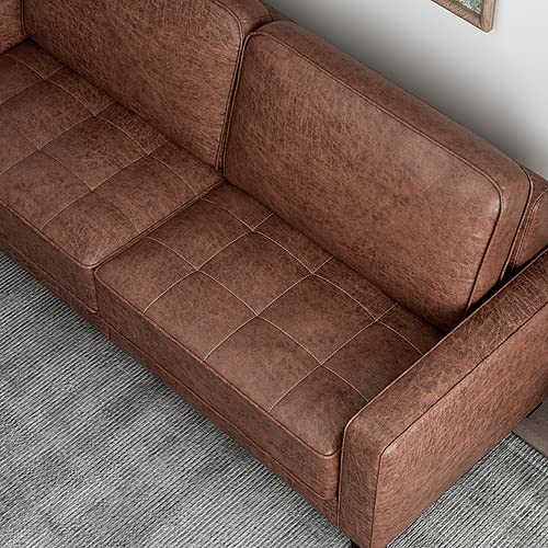 High Elastic Sponge Two-seat Sofa(Dark Brown)