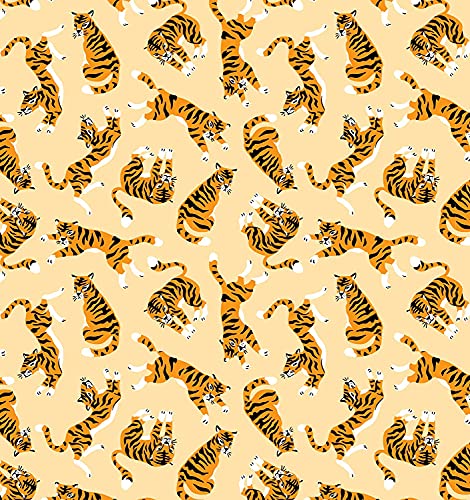 Stesha Party Tiger Wrapping Paper Funny Present Gift Wrap Folded Flat 30 x 20 Inch, 3 Sheets