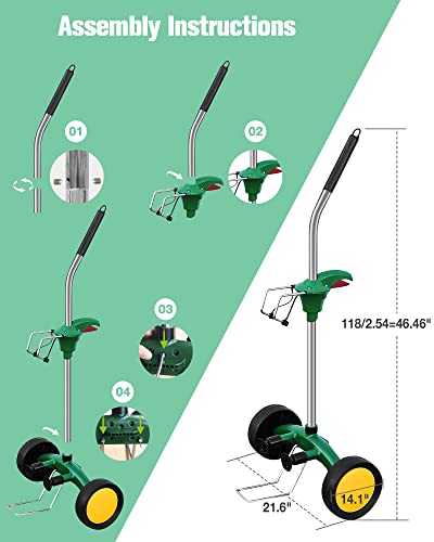 BRILAW Plant Dolly Caddy for Potted Plant,Adjustable Grip Arm Garden Flower Pot Mover with Fastening Cinch Strap