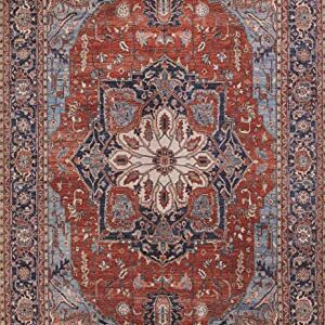 Momeni Afshar Polyester Area Rug, Red, 3' X 5' (AFS37)