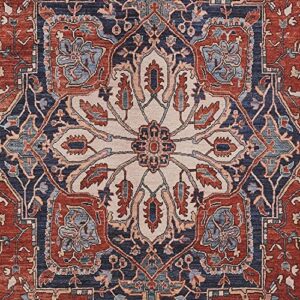 Momeni Afshar Polyester Area Rug, Red, 3' X 5' (AFS37)