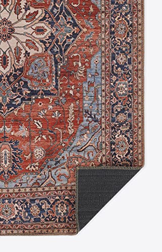 Momeni Afshar Polyester Area Rug, Red, 3' X 5' (AFS37)