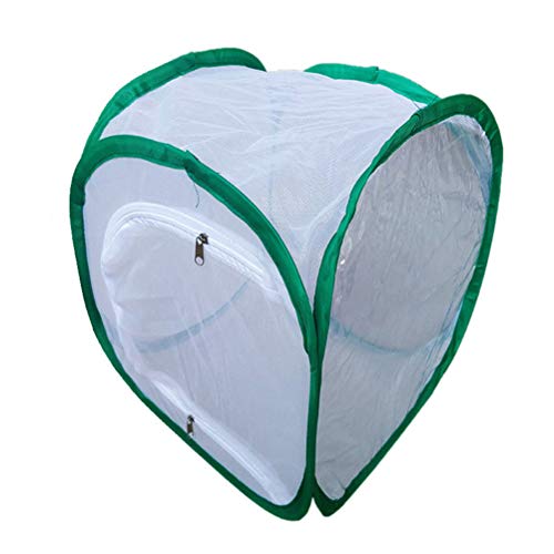 30x30x30cm Foldable Insect Breeding Cages Net Cloth Mantis Stick Praying Cylindrical Cage Plant Cultivation Mosquito Net Box- Insect Cage