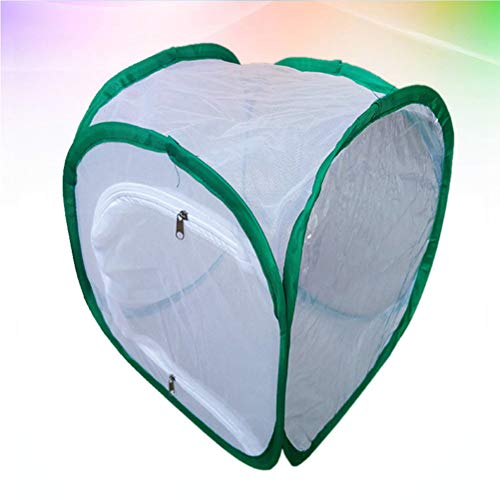 30x30x30cm Foldable Insect Breeding Cages Net Cloth Mantis Stick Praying Cylindrical Cage Plant Cultivation Mosquito Net Box- Insect Cage