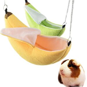 WEISUO Banana Hamster Bed House Hammock Small Animal Warm Bed House Cage Nest Hamster Accessories for Sugar Glider Hamster Small Bird Pet