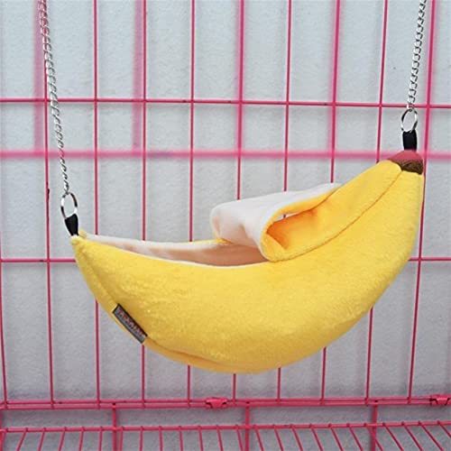 WEISUO Banana Hamster Bed House Hammock Small Animal Warm Bed House Cage Nest Hamster Accessories for Sugar Glider Hamster Small Bird Pet