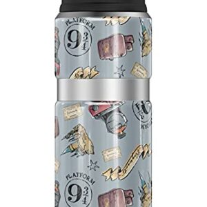 Harry Potter Watercolor Hogwarts Express Pattern THERMOS STAINLESS KING Stainless Steel Drink Bottle, Vacuum insulated & Double Wall, 24oz