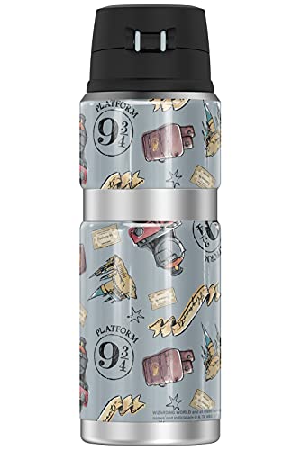 Harry Potter Watercolor Hogwarts Express Pattern THERMOS STAINLESS KING Stainless Steel Drink Bottle, Vacuum insulated & Double Wall, 24oz