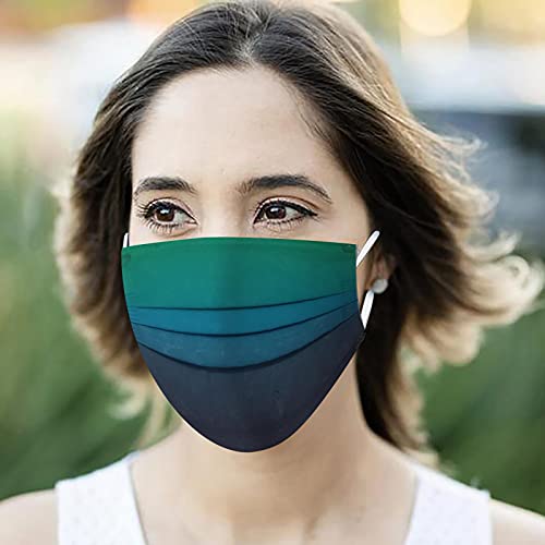 Kecar 50Pcs Adult Disposable Face Mask Print 3 Ply Breathable & Comfortable Anti Dust Face Mouth Filter Tools for Women and Men (#17), 6.88inch x 3.74inch