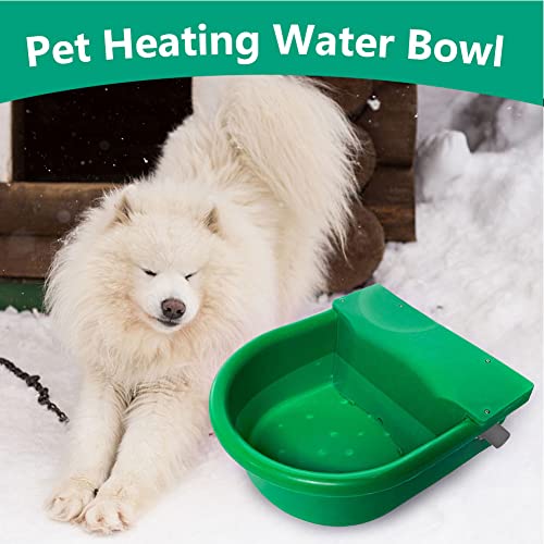 APlayfulBee Automatic Dog Heated Water Bowl Feeder Trough Constant Temperature Dispenser Waterer for Pet Dog Horse Cattle Goat Sheep, with Float Ball Valves