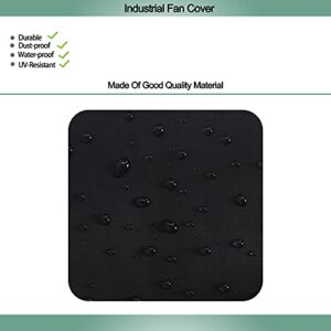 ELONGRIVER Industrial 42" Belt Drive Drum Fan Cover, Waterproof&Dustproof Cover for 42" Barrel Fan,Commercial Floor Fan Cover in Heavy Duty Polyester for Outdoor and Indoor(L47xW21.5xH46")